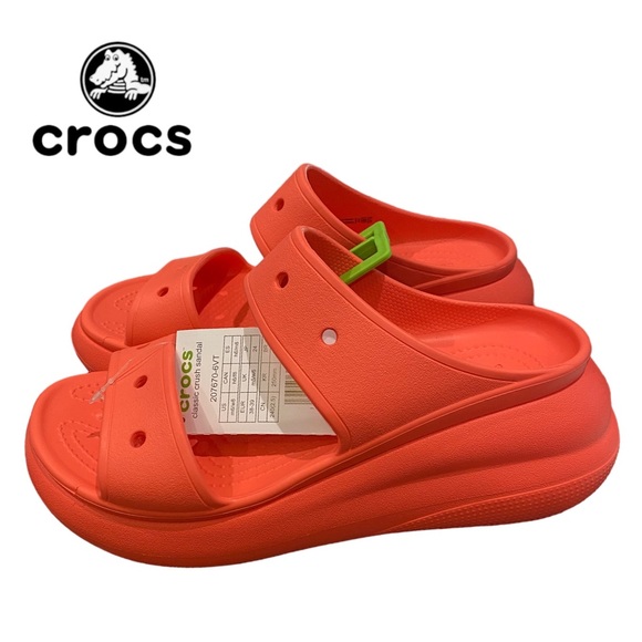 CROCS | Shoes | Crocs Neon Watermelon Womens Classic Crush Sandals New ...